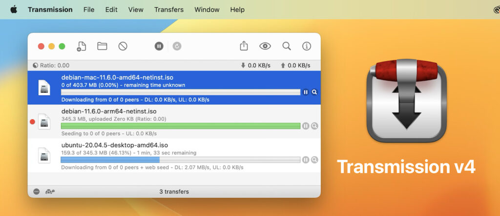 オープンソースのBitTorrentクライアント「Transmission v4.0」がリリース。Mac版はIntelとApple SiliconをサポートしたUniversal 2 Binaryに。