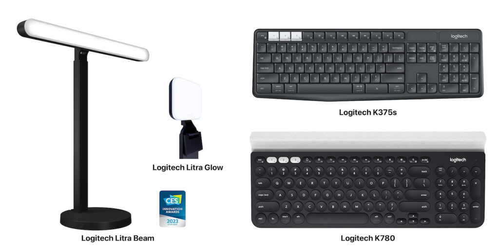 Logitech、LEDライトLitra Glow/Beamや2016年に発売されたワイヤレスキーボードK780/K375sをサポートした ...