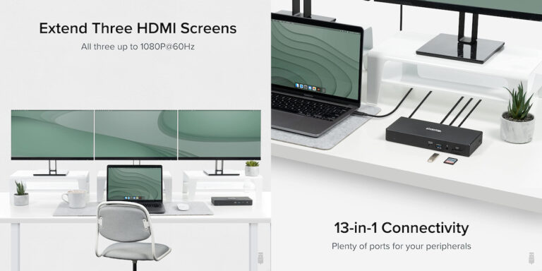 米Plugable、DisplayLink/SMIチップを採用し、Apple M1/M2 Macでもトリプルディスプレイを可能にするUSB-C ...