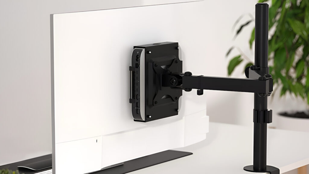 Mac miniを液晶モニターとアームの間に設置できるVESAマウント「HumanCentric Dual VESA Mount ...