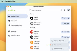 アカウントのカスタムアイコンやピン留めに対応したYubiKey用デスクトップアプリ「Yubico Authenticator v6.2.0」が ...