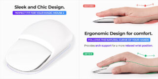 AppleのMagic Mouse 2を包み込みホールドしやすくしてくれるグリップ「Ascrono Magic Mouse Grip」が発売。