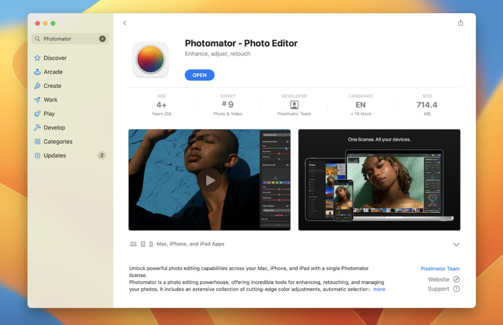 Pixelmator Team、iPhoneやiPadに加えMacにも対応したフォトエディタ「Photomator v3.0」をリリース。