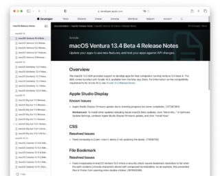 Apple、開発者向けに「macOS 13.4 Ventura」や「iOS/iPadOS 16.5」のBeta 4を公開。