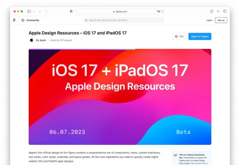Apple、デザインツールFigmaに公式アカウントと「iOS 17 + iPadOS 17 Apple Design Resources」を公開。