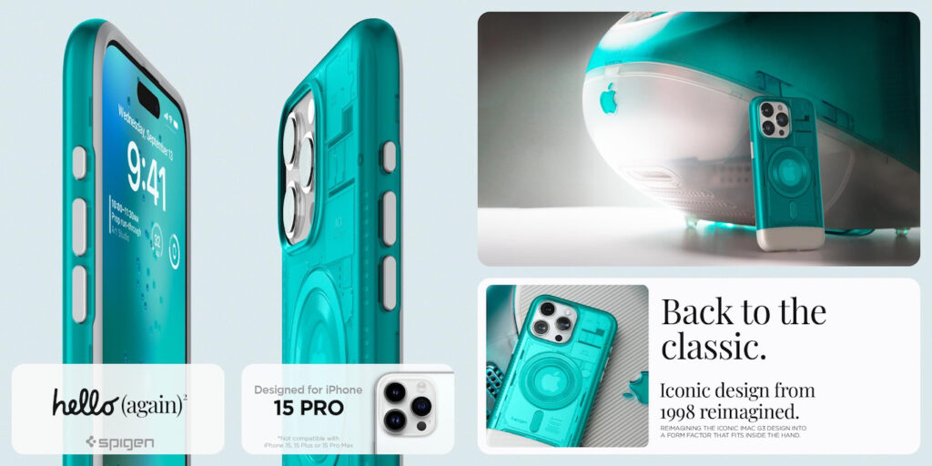 Spigen Japan、iMac G3をイメージしたデザインのiPhoneケース「Classic C1 MagFit」のiPhone 16 Pro/Max対応モデルを発売。