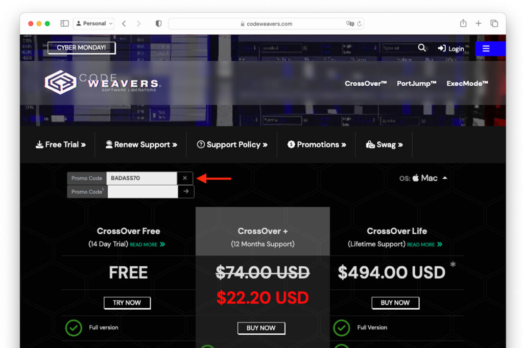 CodeWeavers、Apple Silicon MacでDirectX 12ゲームを動作させることができる「CrossOver for Mac」などを最大70%OFFで販売するサイバー ...