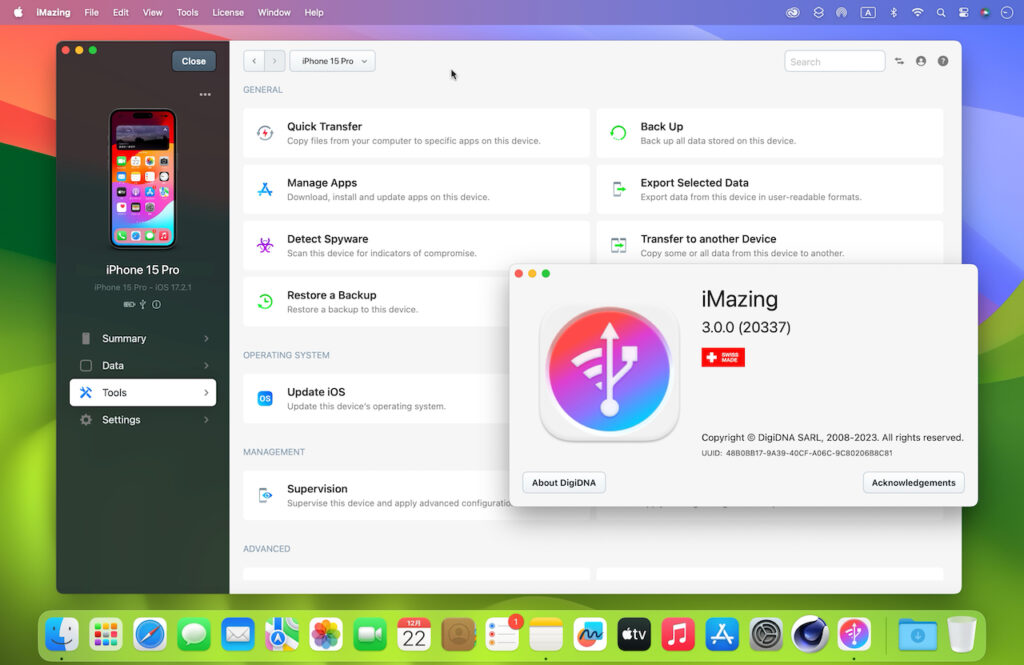 DigiDNA、アプリの管理やデータのバックアップなどを行えるiPhone管理ツール「iMazing v3 for macOS ...