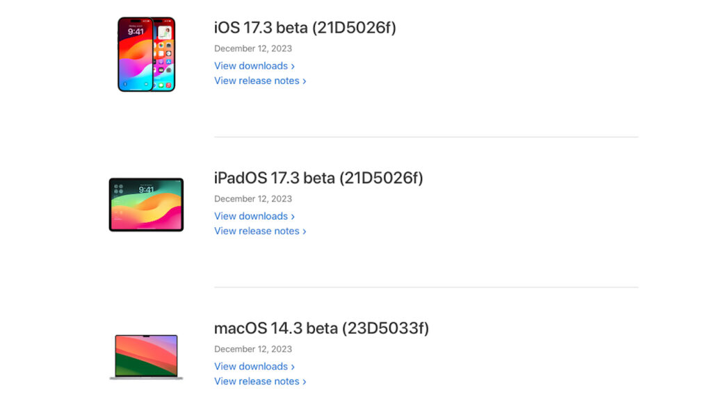 Apple、開発者向けに「macOS 14.3 Sonoma」や「iOS/iPadOS 17.3」などのBeta 1を公開。