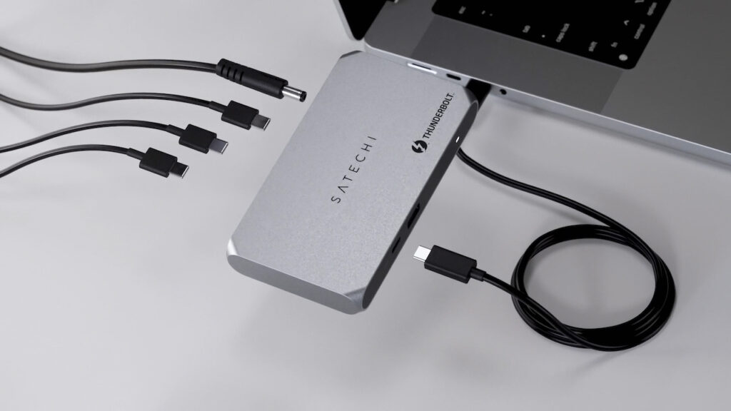 米Satechi、4つのThunderbolt 4ポートを搭載し、最大96W PDに対応したスリムな5-in-1ハブ「Thunderbolt 4 Slim Hub Pro」を発売。