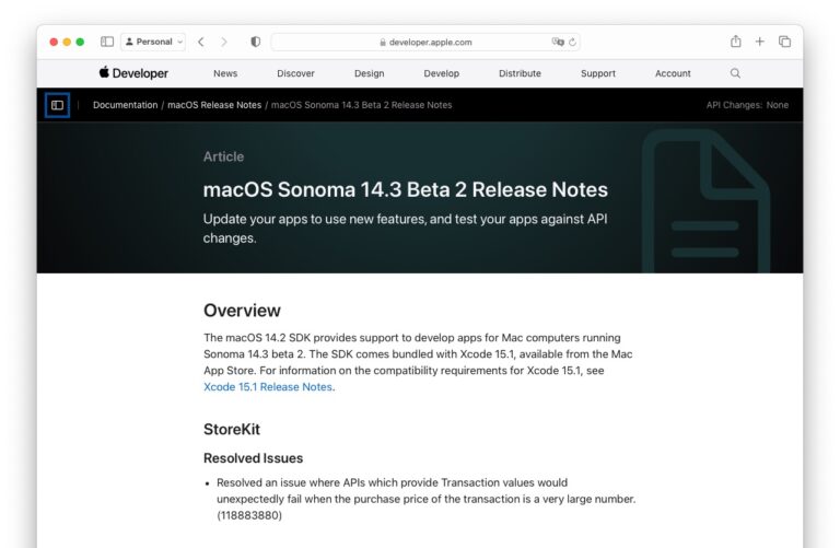 Apple、開発者向けに「macOS 14.3 Sonoma」や「iOS/iPadOS 17.3」などのBeta 2を公開。