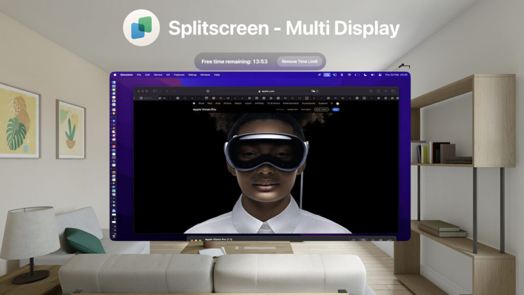 Vision ProにMac画面を転送しマルチディスプレイ環境を構築できるアプリ「Splitscreen」がIntel MacとUniversal Controlでのキーボード入力に対応。