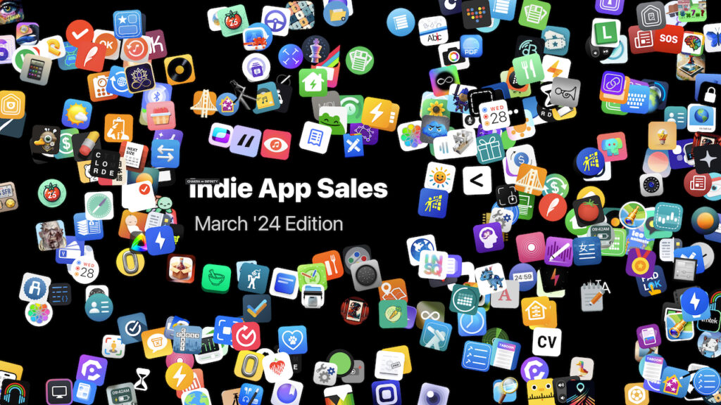 3月12日と13日の2日間限定で個人が開発する250以上のmacOSやiOS/iPadOS、visionOS用インディーアプリが特別価格となる ...