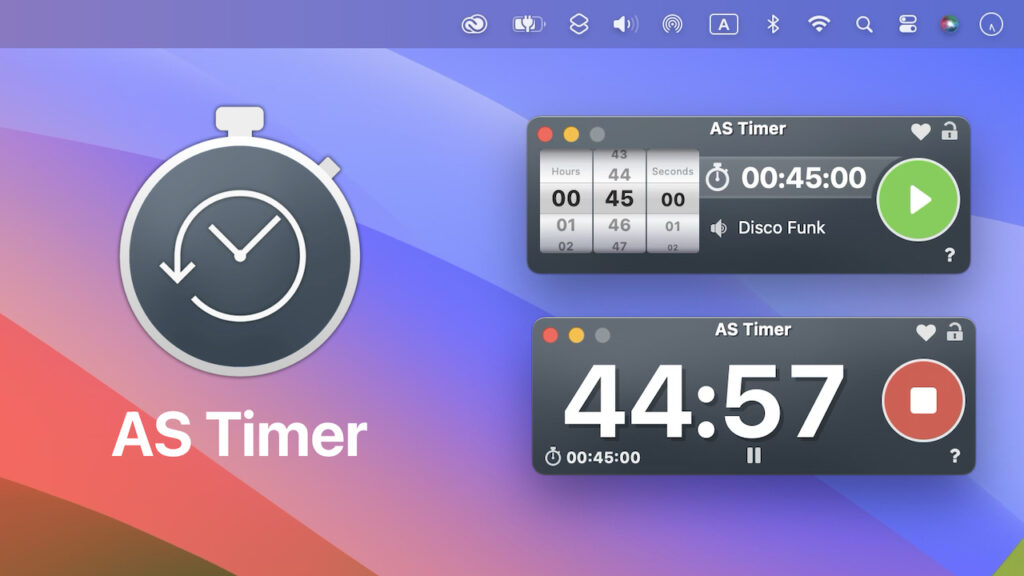 macOS 14 SonomaとApple Siliconに最適化されたシンプルなMac用タイマーアプリ「AS Timer v6.0」がリリース。