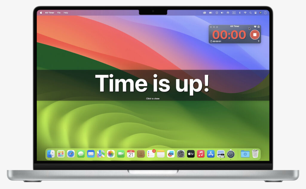 macOS 14 SonomaとApple Siliconに最適化されたシンプルなMac用タイマーアプリ「AS Timer v6.0」がリリース。