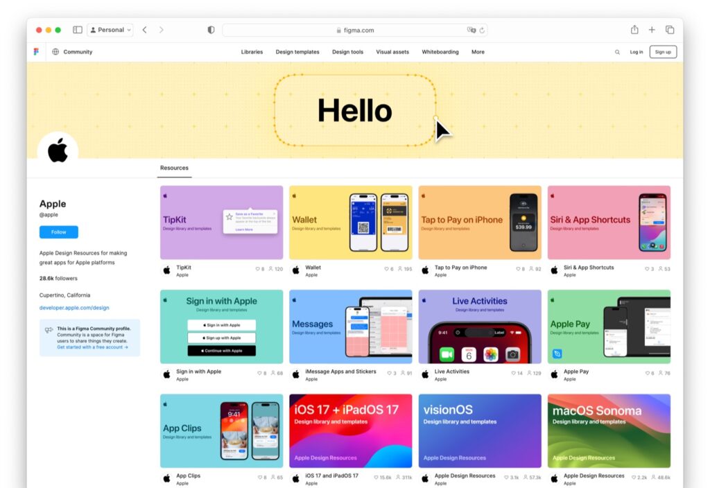 Apple、デザインツールFigmaの公式アカウントで「Apple Pay」や「App Clips」、「Live Activities」など9つのデザインテンプレートを公開。