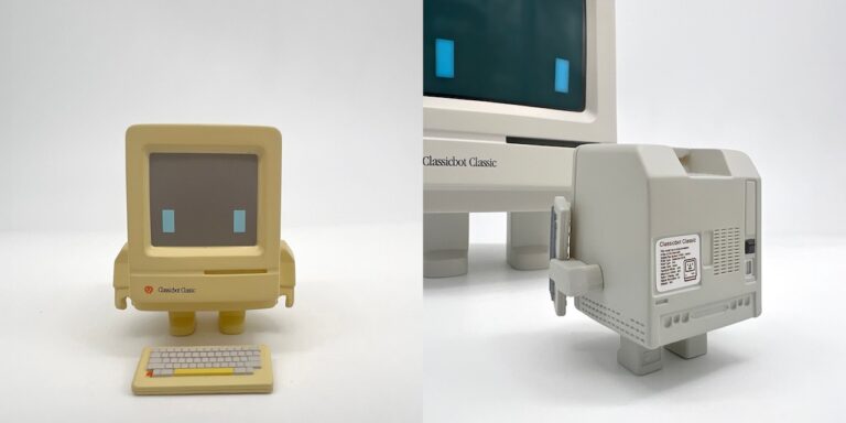 Playsometoys、高さ約5.4cmの旧Macintosh風デザインフィギュア「Classicbot Mini Yellowed Edition」と「Happy Classicbot ...