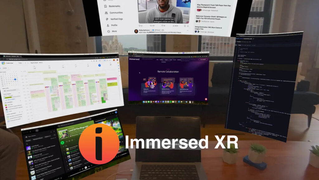 Immersed、Apple Vision Proを通し空間上にMacやPCの仮想画面を最大5つ表示できるVRオフィスアプリ「Immersed ...
