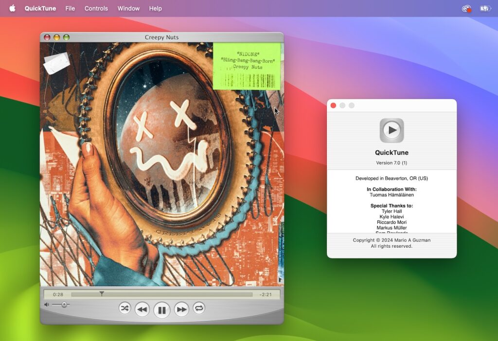 Appleがサポートを終了したメディアプレイヤーQuickTime 7デザインのApple Music用コントローラー「QuickTune 7 ...