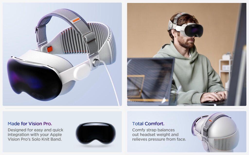 米Spigen、Vision Proを安定して使用できるようにするヘッドストラップ「Spigen DR210 Padded Head ...