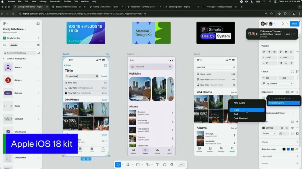 Apple、Figma Config 2024にあわせて「iOS + iPadOS 18」のUI Kitと新しいアイコンテンプレートを ...