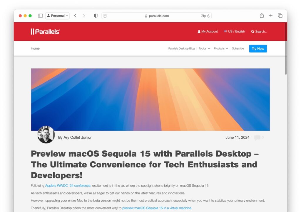 Parallels、仮想化ソフトウェア「Parallels Desktop 19 for Mac」でmacOS 15 Sequoia仮想マシン ...