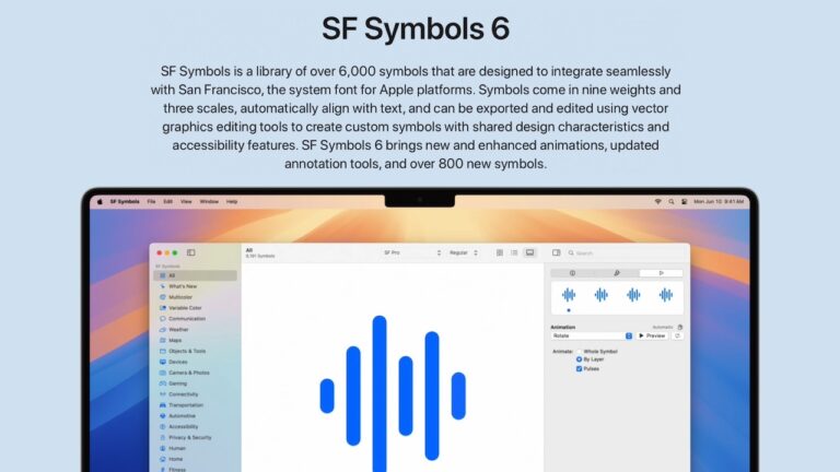 Apple、macOS 15 SequoiaやiOS 18で追加される800以上の新しいシンボルをサポートした「SF Symbols 6」の ...