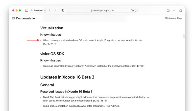 macOS 15 Sequoiaでは仮想マシン内でのiCloudサインインがサポートされるものの、現在のところApp StoreやXcodeへのサインインは不可能。