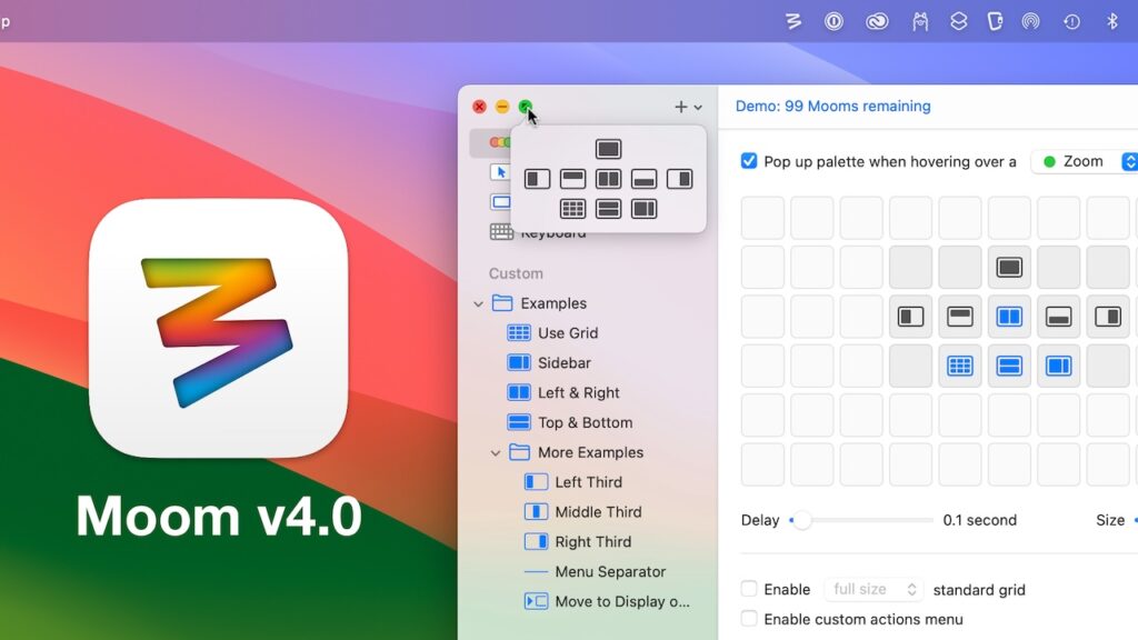 Many Tricks、約12年ぶりのメジャーアップデートとなるMac用ウィンドウマネージャ「Moom v4.0」をリリース。パレットの ...