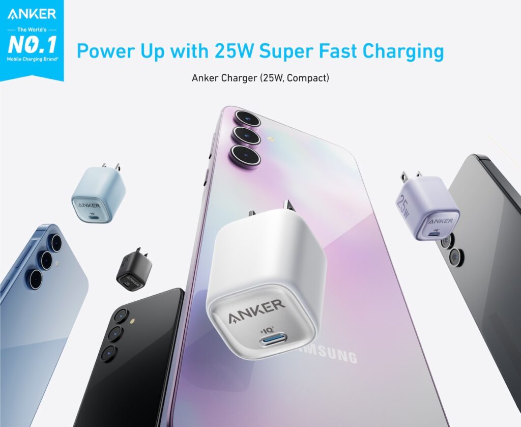 米Anker、Samsungの25W Super Fast Chargingに対応したコンパクトなUSB-C急速充電器「Anker ...
