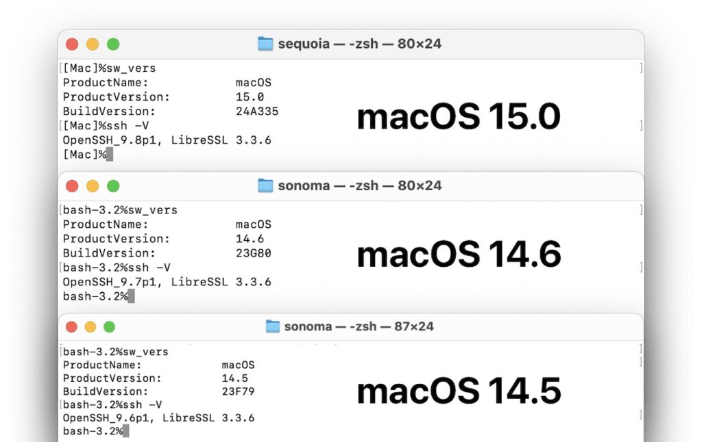 Apple、macOS 15 Sequoiaで脆弱性が修正された「OpenSSH 9.8p1」を採用。 | AAPL Ch.