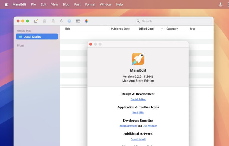 Red Sweater、WordPress対応のMac用ブログエディタ「MarsEdit v5.2.6」をリリース。macOS 15 SequoiaでOption+文字キーを使用した ...