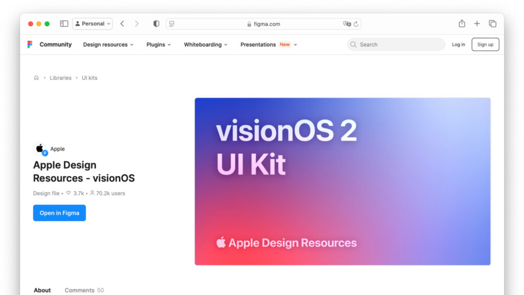 Apple、開発者向けにホーム画面テンプレートなどを追加した「visionOS 2 UI Kit」をFigmaで公開。 | AAPL Ch.