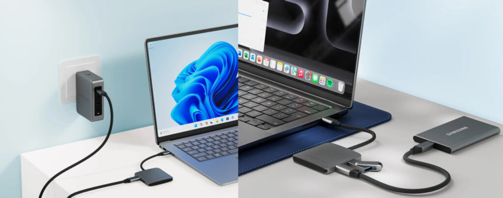 米Satechi、最大100W PDとUSB-C 3.2 Gen 2に対応した4ポートUSB-Cハブ「Satechi 4-Port USB-C ...