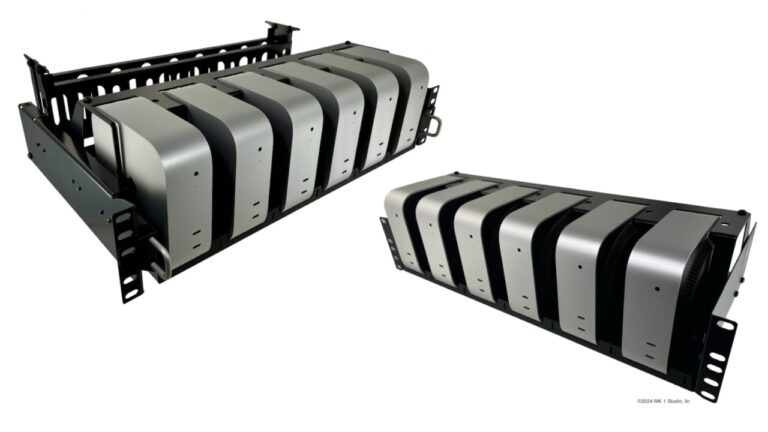 MK1 Manufacturing、19インチ3UサイズにMac mini (2024)を6台収納できる電源ボタンの操作も可能なラックマウント ...