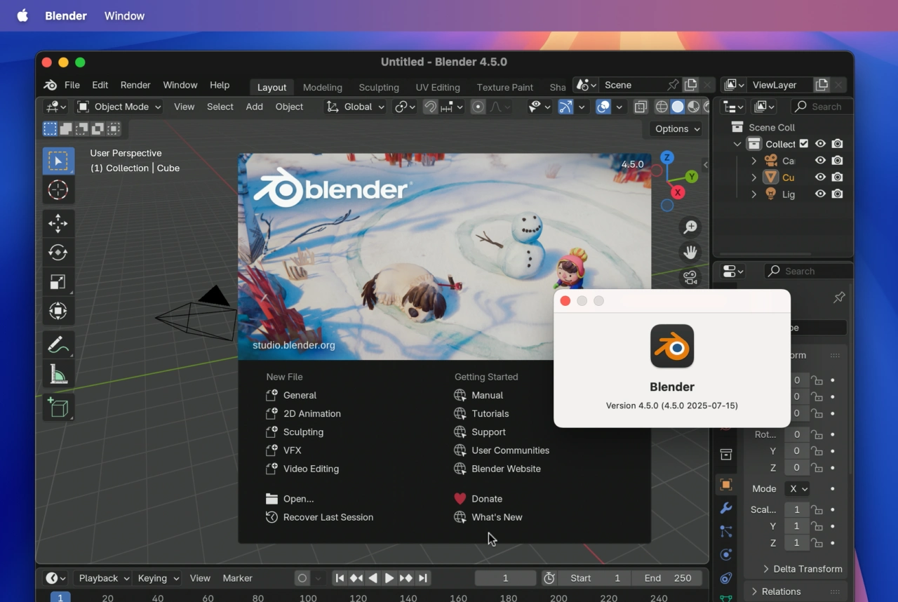 Blender、Intel Macを公式にサポートする最後の「Blender 4.5 LTS」をリリース。LTS版のサポートは2027年まで続くものの「Blender 5.0」ではIntel ...