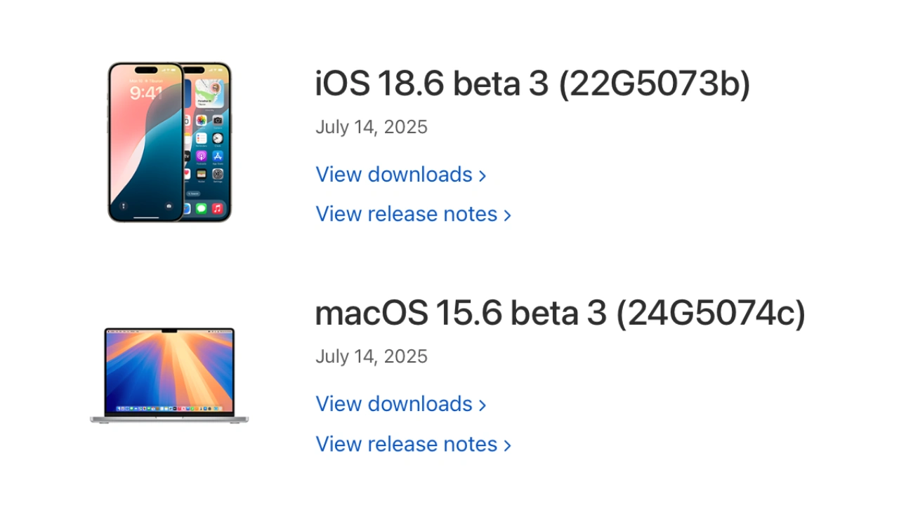 Apple、開発者向けに「macOS 15.6 Sequoia」や「iOS/iPadOS 18.6」、「visionOS 2.6」のBeta 3を公開。 | AAPL Ch.