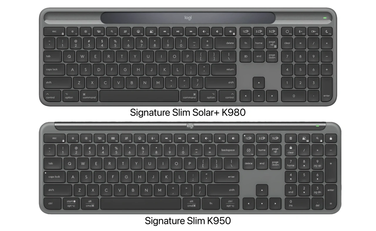 Logitech、Logi LightChargeテクノロジーによるソーラー充電で駆動するフルサイズキーボード「Signature Slim Solar+ for Mac K980」を発売 ...