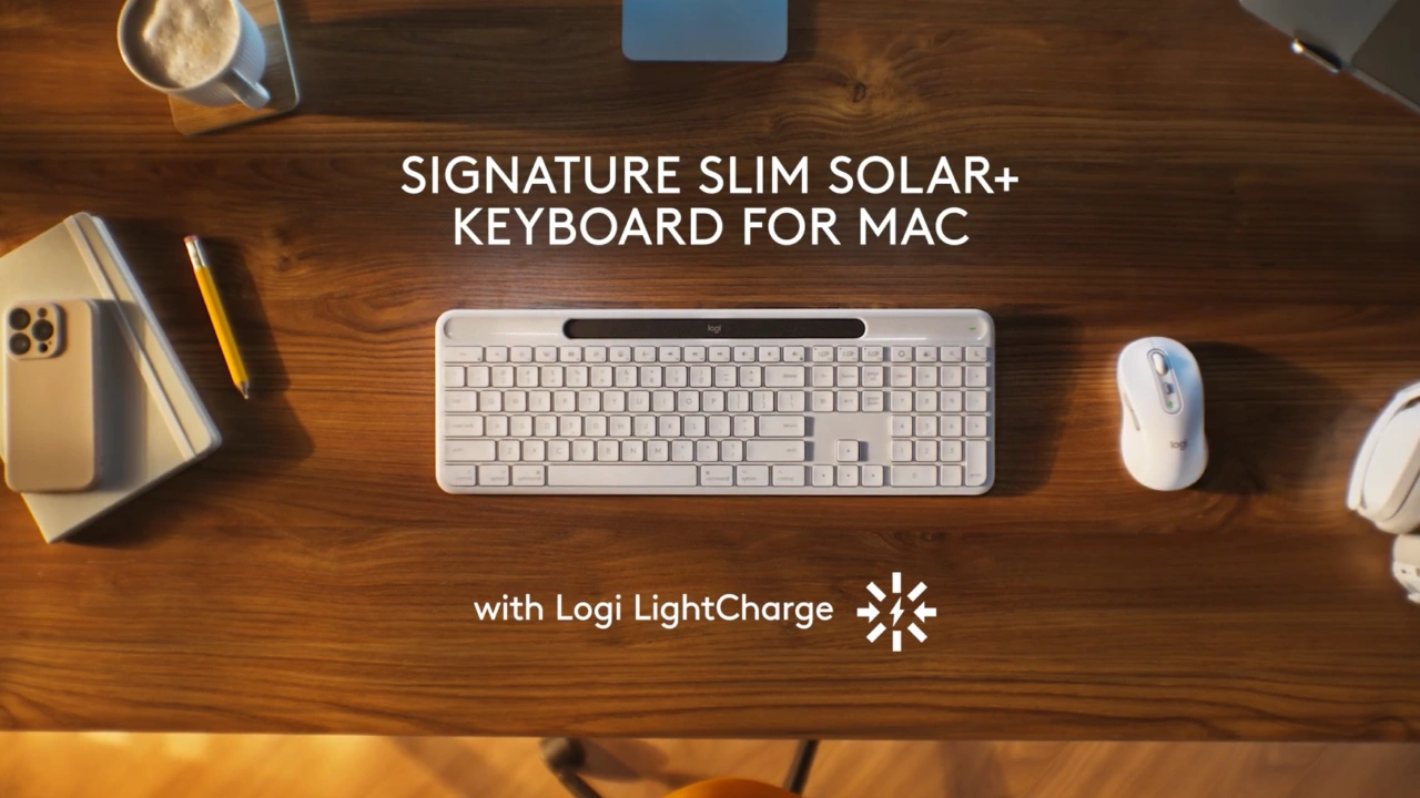 Logitech、Logi LightChargeテクノロジーによるソーラー充電で駆動するフルサイズキーボード「Signature Slim Solar+ for Mac K980」を発売 ...